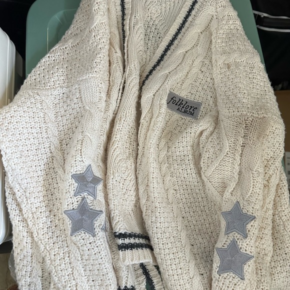 Taylor Swift | Sweaters | Folklore Album Cream Knit Cardigan | Poshmark